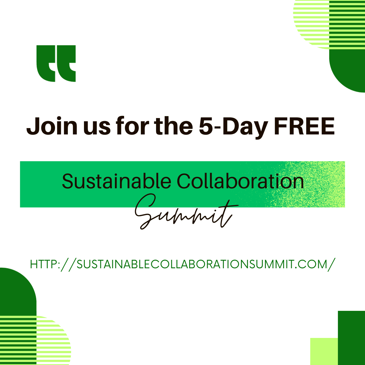 Join the waitlist | Sustainable Collaboration Summit